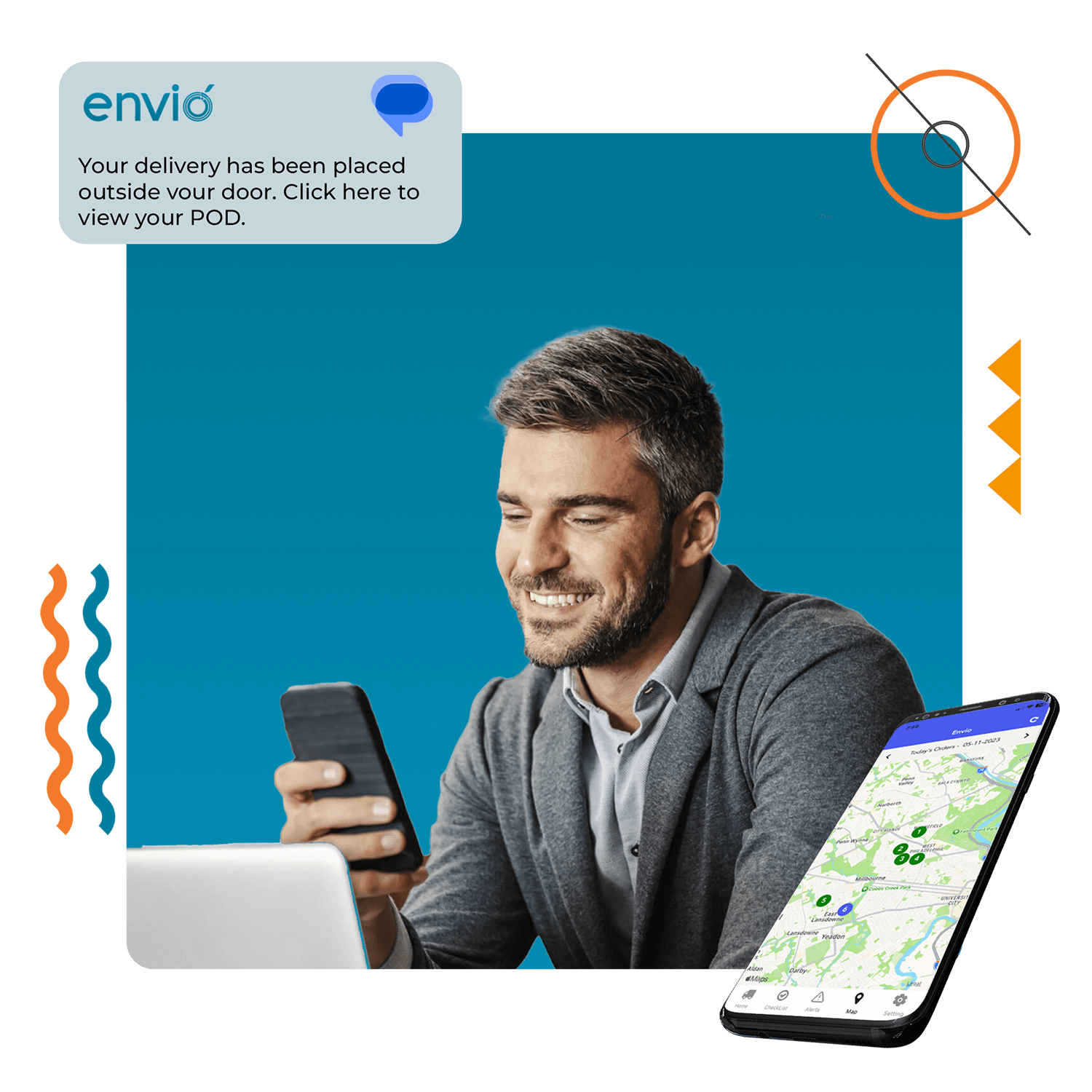 Text Message Notification – Envio Vista – Delivery Management Solution